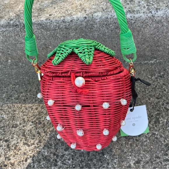 kate spade | Bags | Kate Spade Target Strawberry Basket Bucket Bag ...